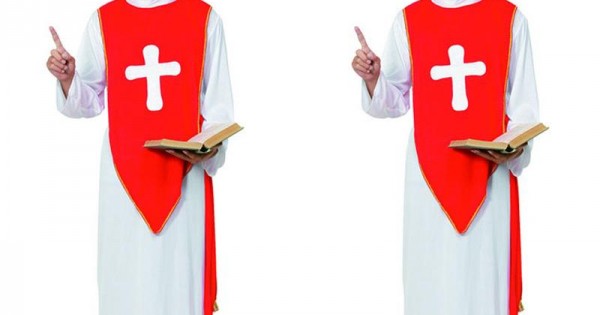 Halloween costume, priest preacher costume