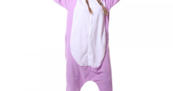 Kigurumi | White Purple Rabbit Kigurumi Onesies - Adult Animal Onesies