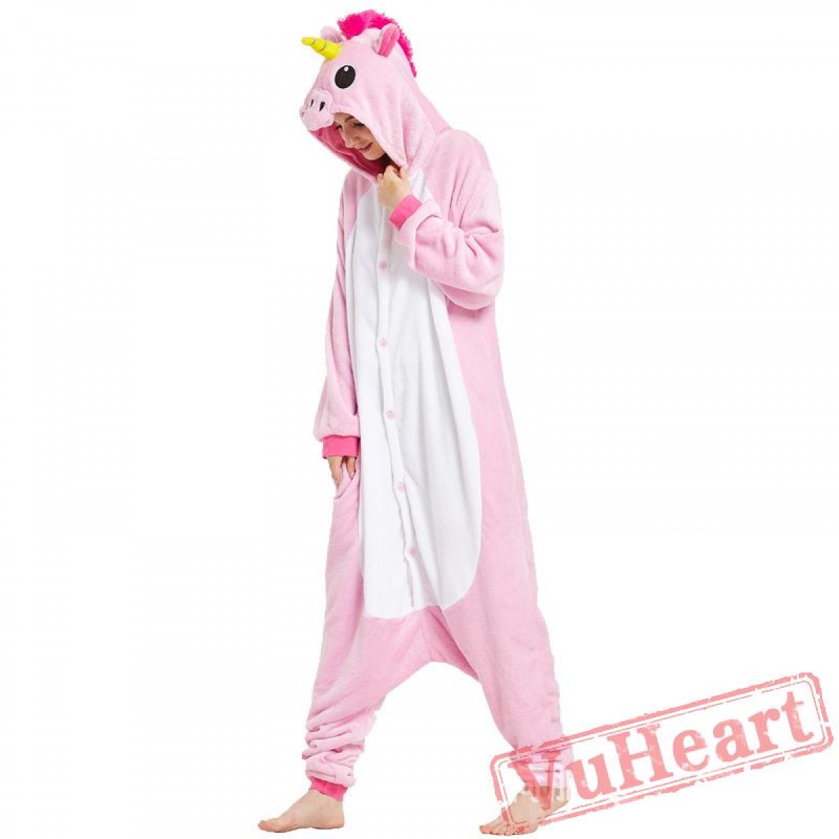 Adult Pink Unicorn Onesie Pajamas / Costumes for Women & Men
