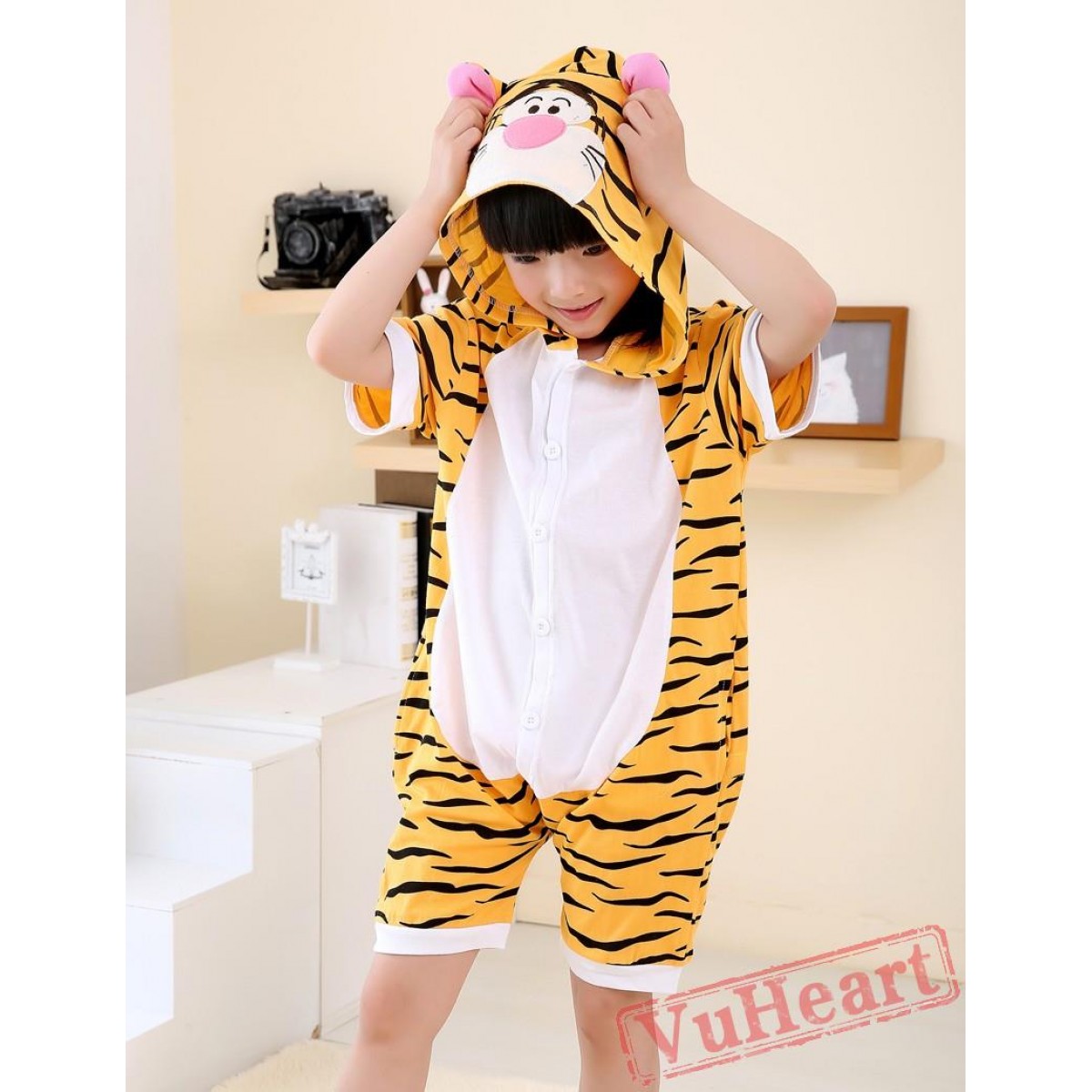 Boys & Girls Tigger Summer Kigurumi Onesies Pajamas Costumes