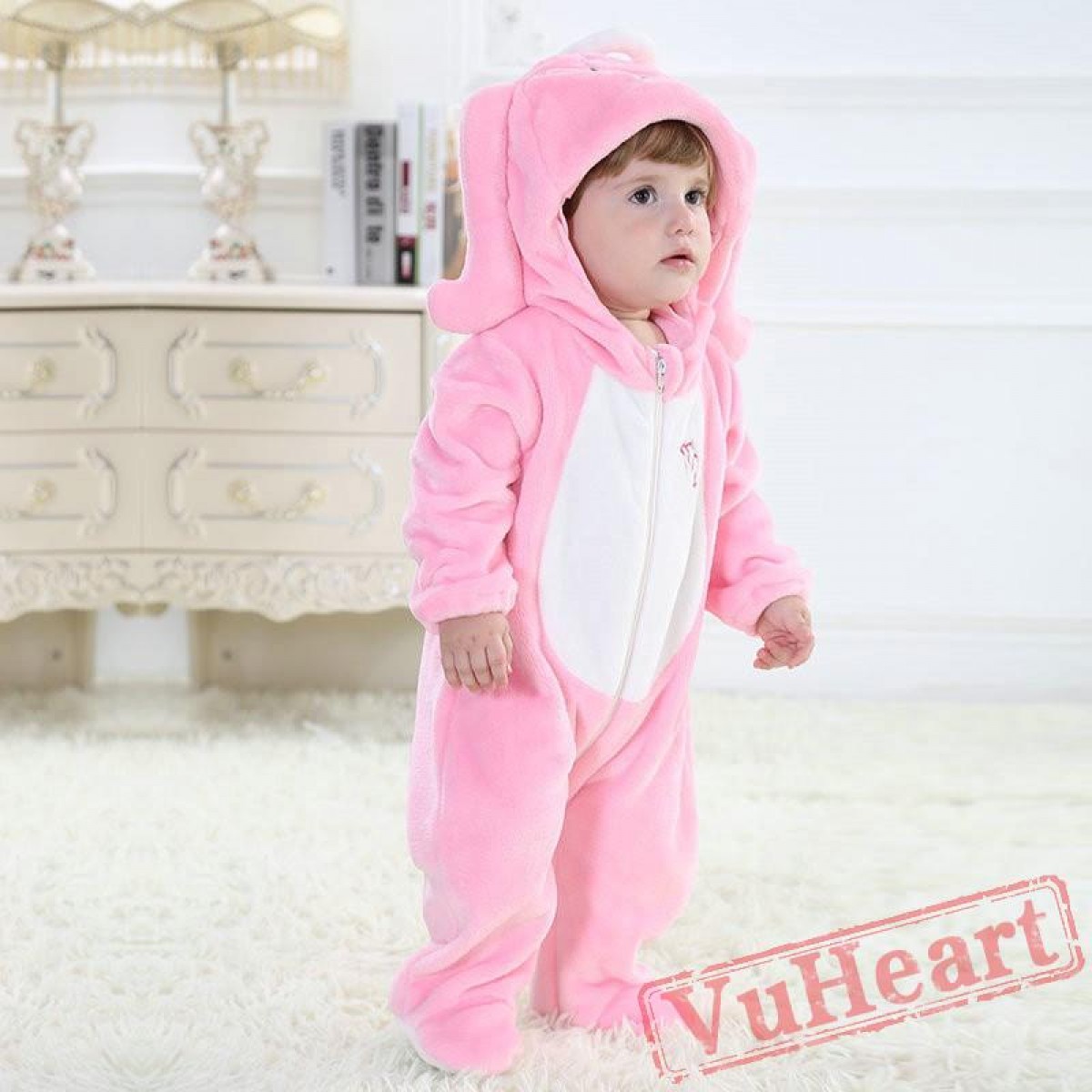 Baby Pink Virgo Zodiac Sign Kigurumi Onesies Pajamas Costumes Toddler ...