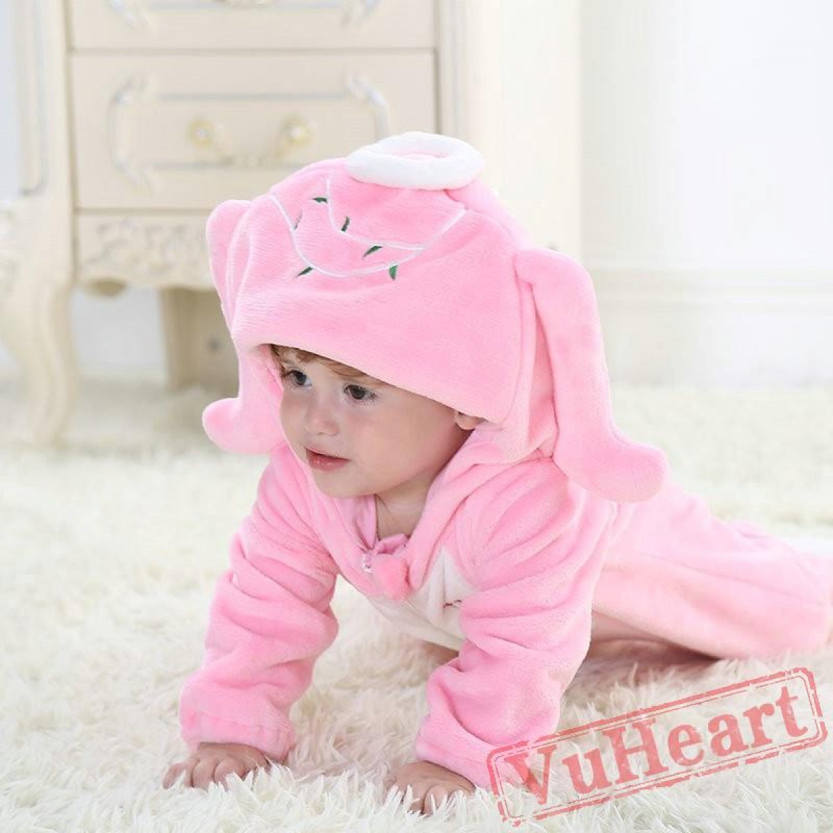 Baby Pink Virgo Zodiac Sign Kigurumi Onesies Pajamas Costumes Toddler ...