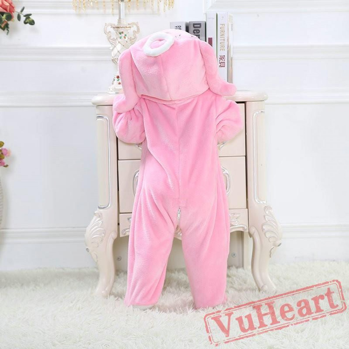Baby Pink Virgo Zodiac Sign Kigurumi Onesies Pajamas Costumes Toddler ...