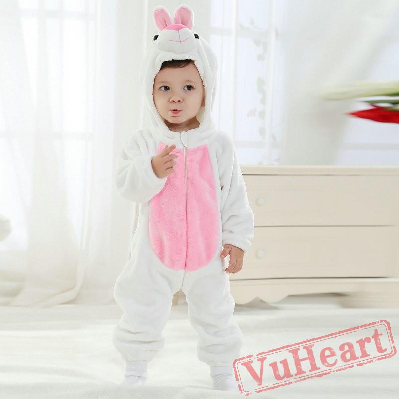 Baby White Bunny Kigurumi Onesies Pajamas Costumes Toddler Pajamas