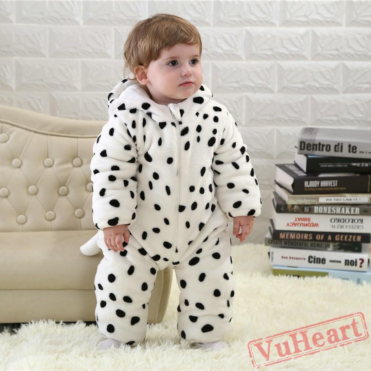 Baby Spotty Dog Dalmatian Kigurumi Onesies Pajamas Costumes Toddler Onesies