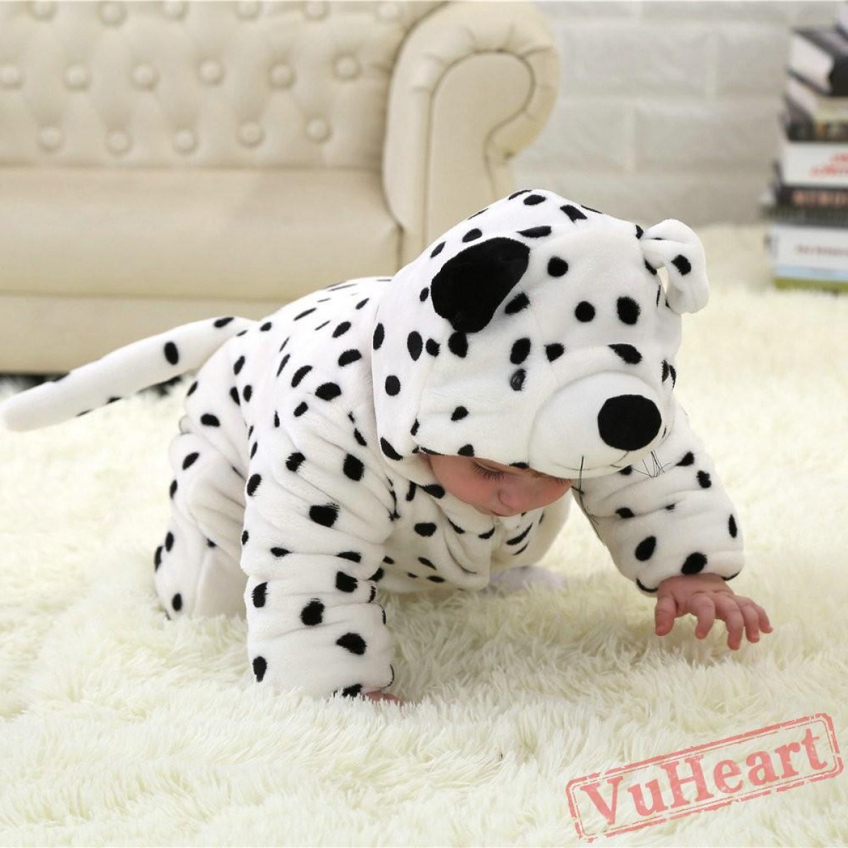 Baby Spotty Dog Dalmatian Kigurumi Onesies Pajamas Costumes Toddler Onesies