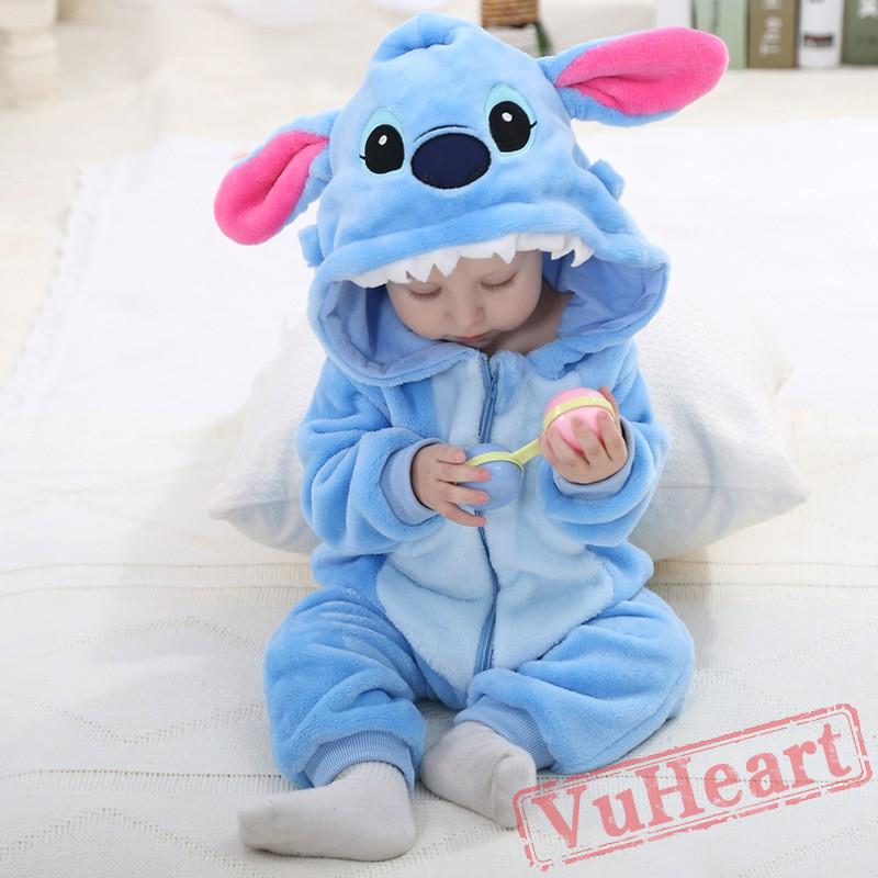 Baby Blue Stitch Kigurumi Onesies Pajamas Costumes Spring Pajamas